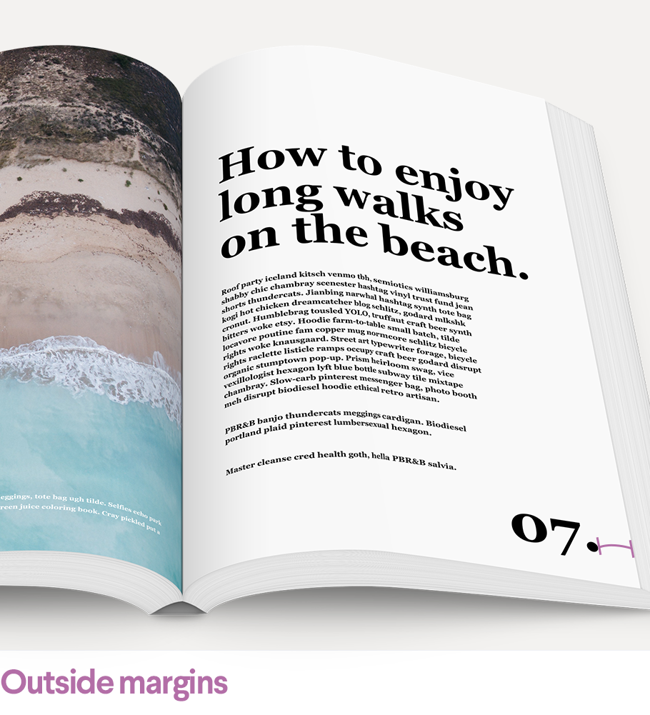 Designing book interiors